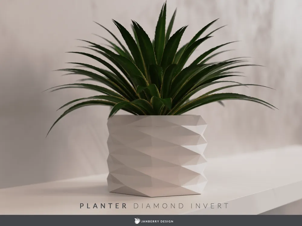 Planter - Diamond Invert by JANBERRY DESIGN MakerWorld: Download Free ...