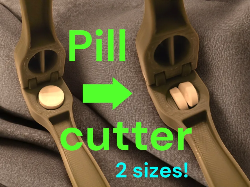 Pill breaker / Pill cutter (2 sizes!) by KoBuCRAFTS MakerWorld ...