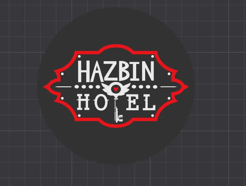 Hazbin Hotel Logo Coaster by Trooper74 - MakerWorld