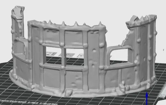 Fortified Ruined Wall Sci-Fi Terrain for Wargames by Tresor3D MakerWorld: Download Free 3D Models
