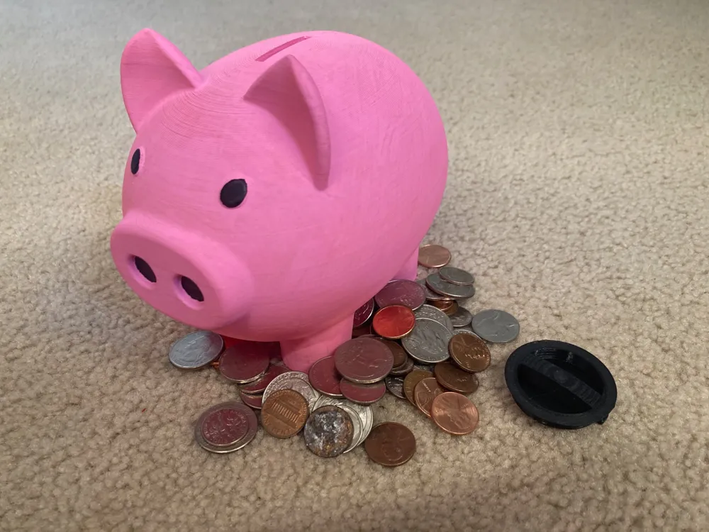 Piggy Bank with Removable Bottom! - Free 3D Print Model - MakerWorld
