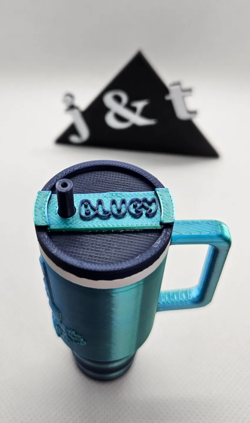 Bluey themed Stanley keychain by Rager1902 MakerWorld: Download Free 3D ...