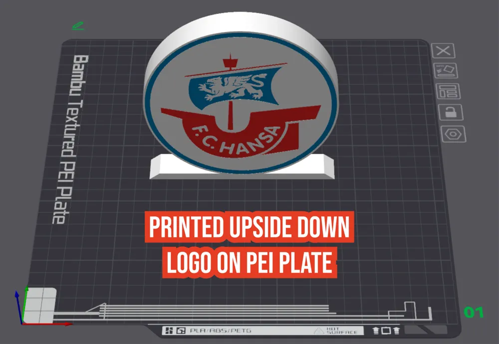 Hansa Rostock Logo Table Stand by 5kyrunn3r - MakerWorld