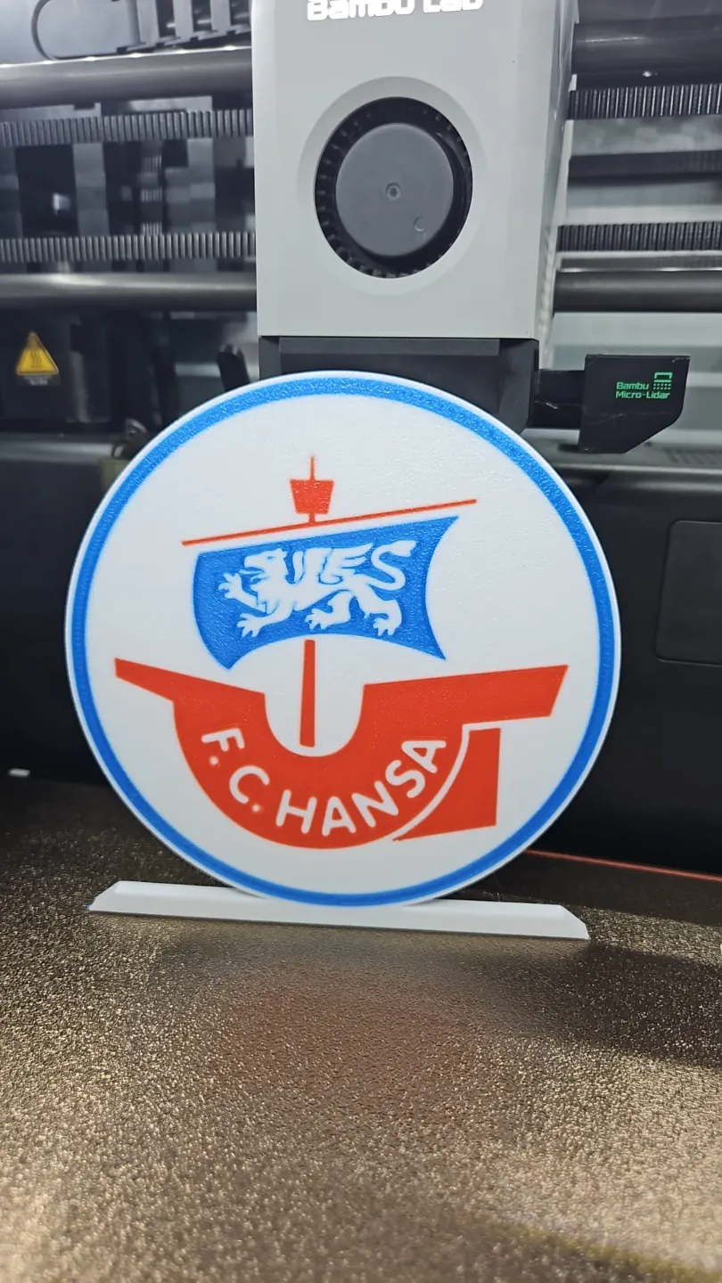 Hansa Rostock Logo Table Stand by 5kyrunn3r - MakerWorld