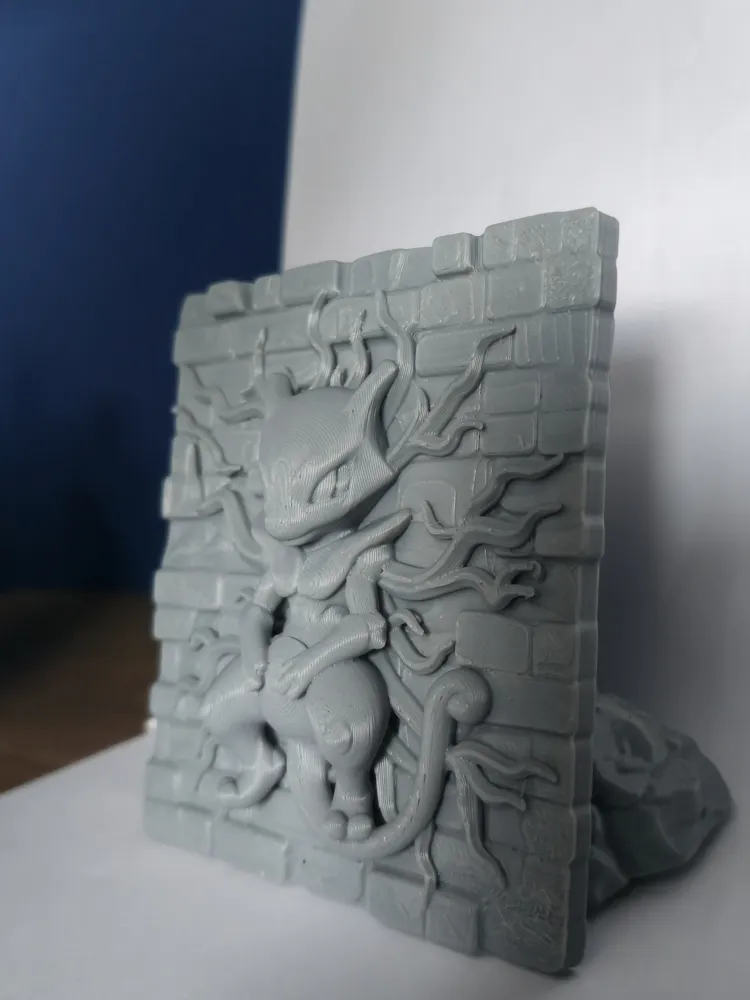 mewtwo - pokemon 3d plaque - Free 3D Print Model - MakerWorld