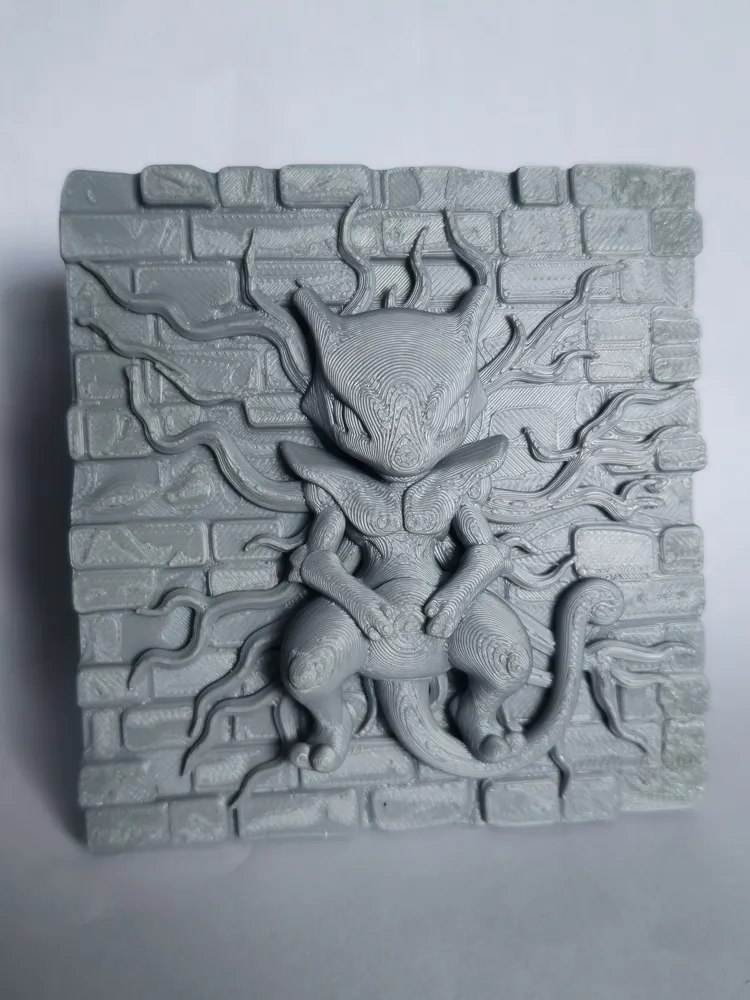 mewtwo - pokemon 3d plaque - Free 3D Print Model - MakerWorld