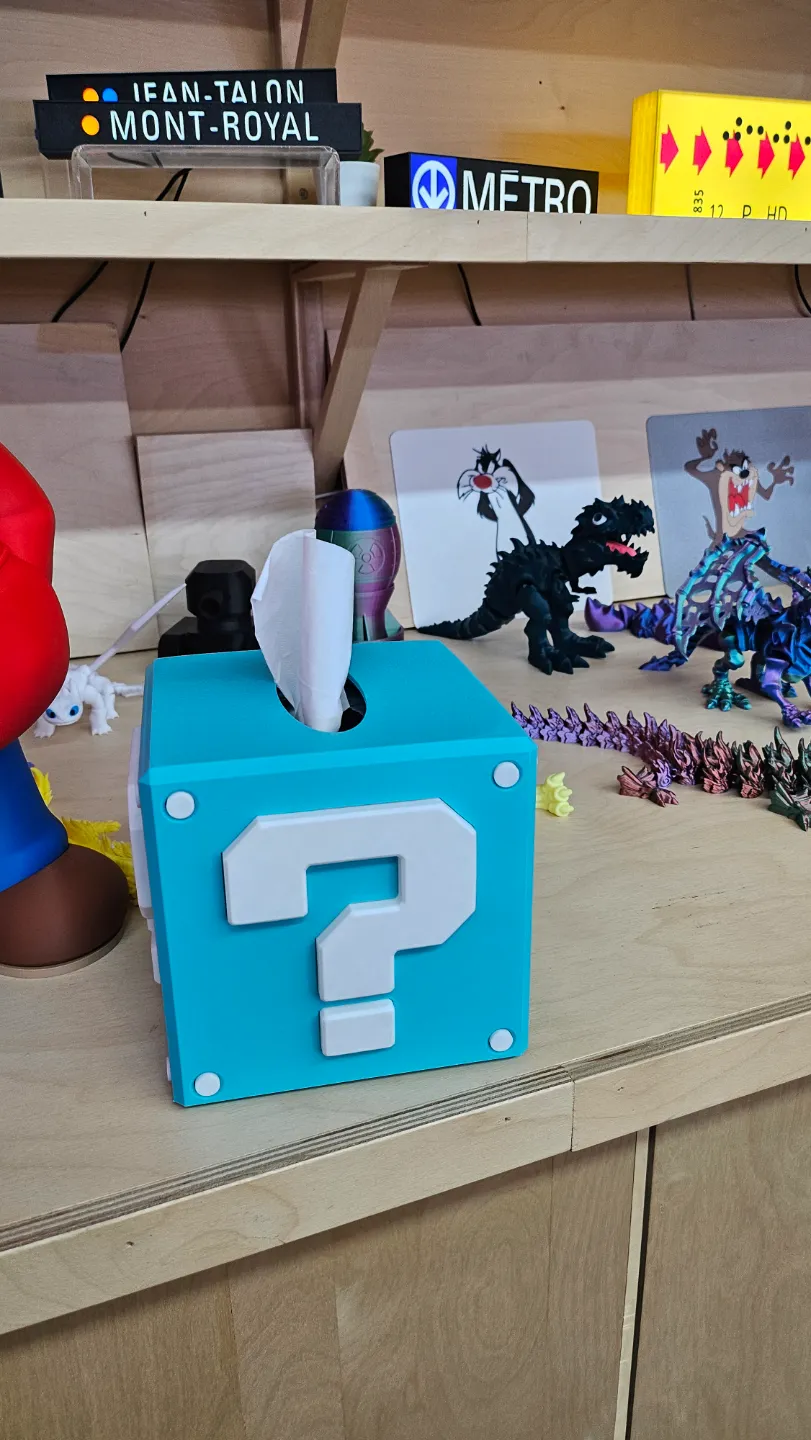 Super Mario Question Mark tissue box cover by Tommy Gun - MakerWorld