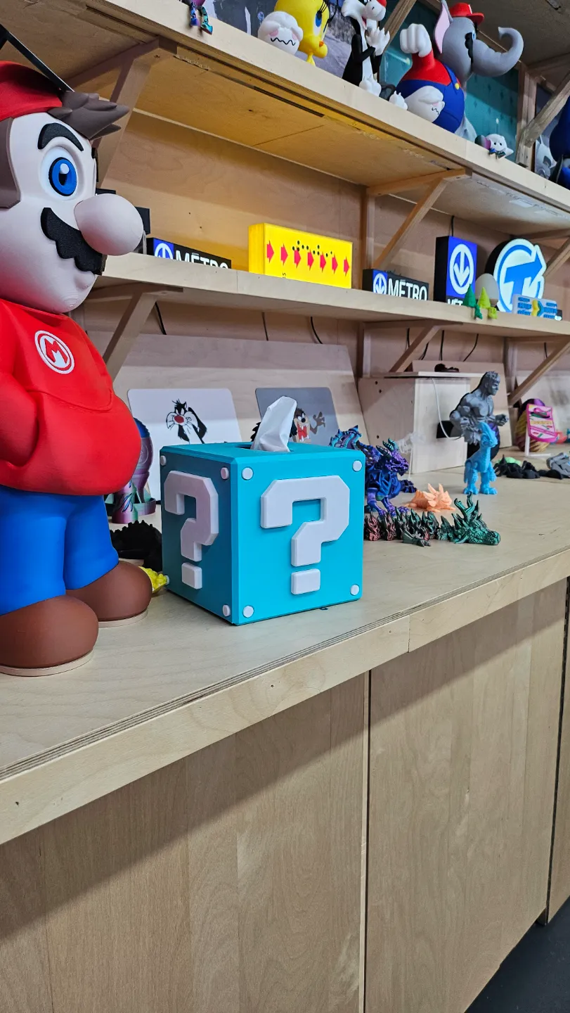Super Mario Question Mark tissue box cover by Tommy Gun - MakerWorld