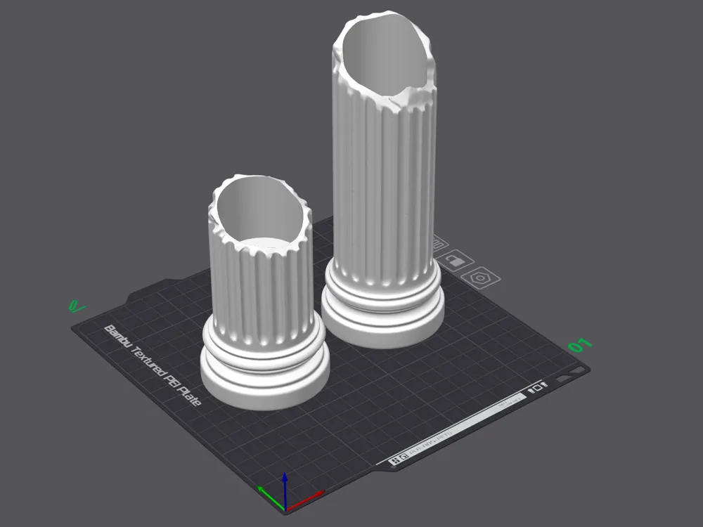 Greco-Roman Column Tea Light Set - Free 3D Print Model - MakerWorld