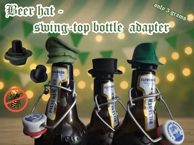 Bierflaschendeckel - Adapter für Bügelflaschen – Kostenloses 3D ...