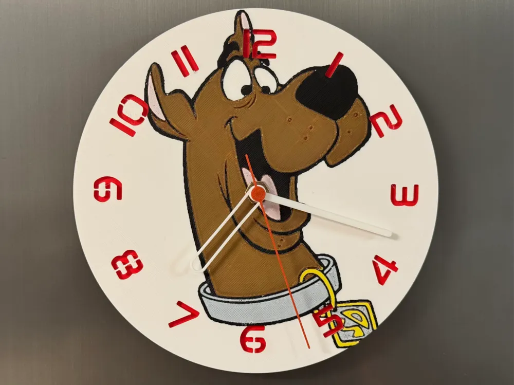 wall / desk clock scooby doo by cP3D MakerWorld: Download Free 3D Models