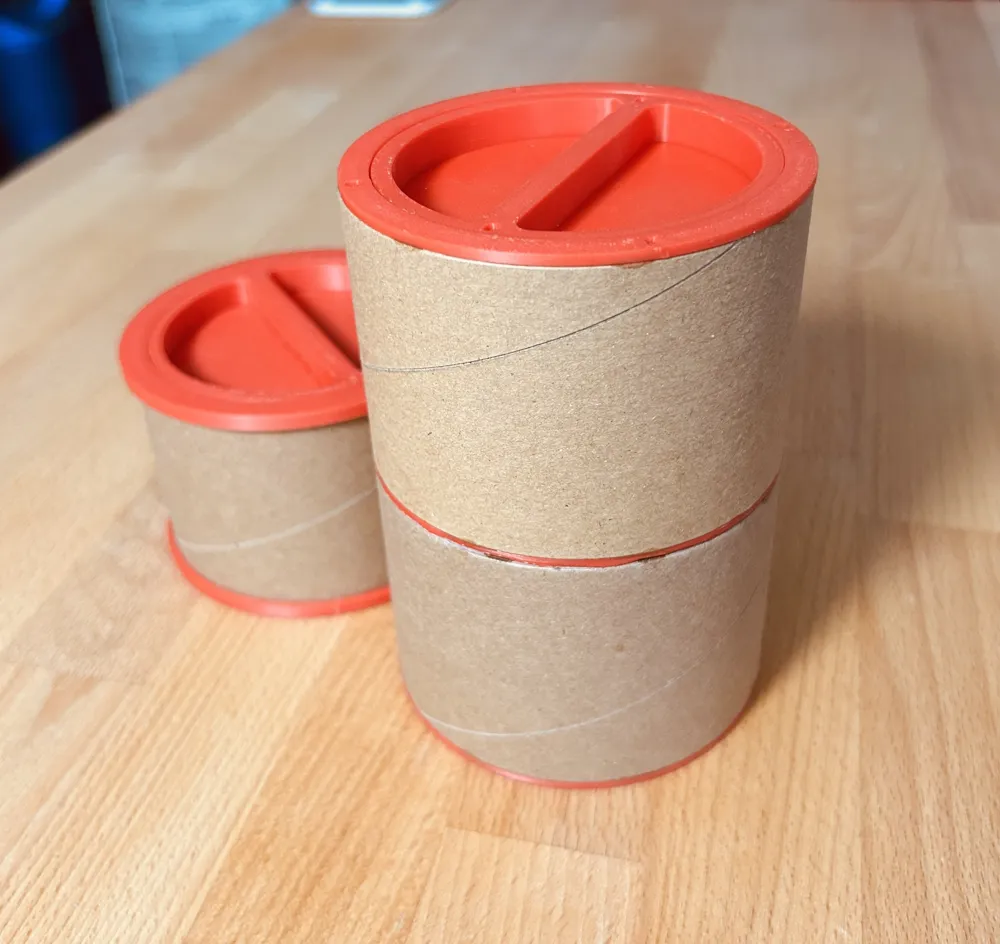 Spool cardboard container with lockable lid by Jinx MakerWorld ...