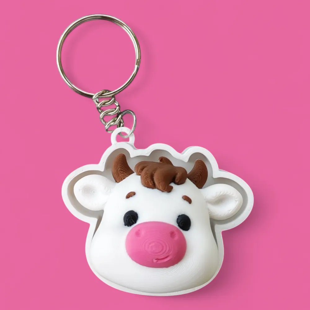Cute Cow Clicker - Free 3D Print Model - MakerWorld