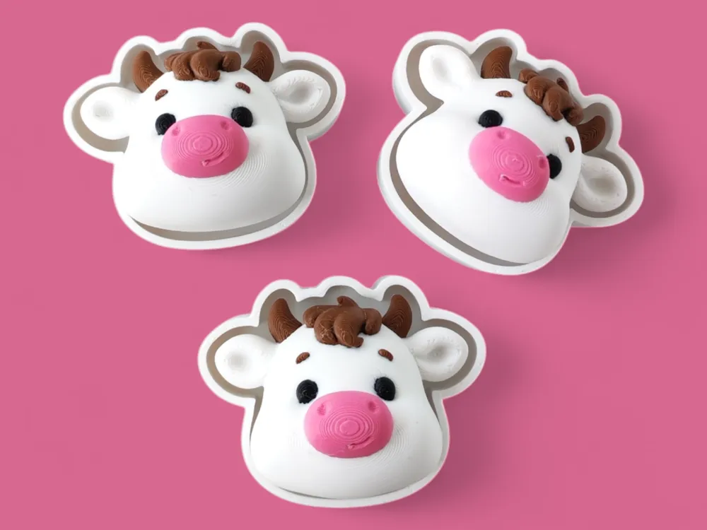 Cute Cow Clicker - Free 3D Print Model - MakerWorld