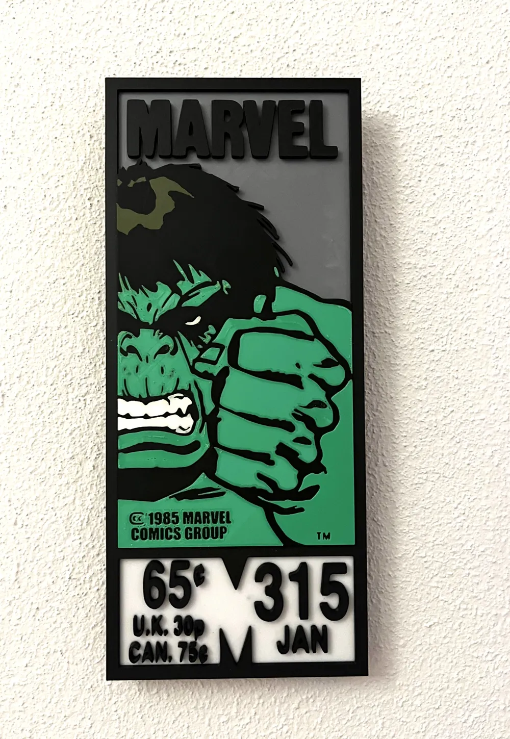 Hulk Marvel Corner Box - Comic Book Decoration - Free 3D Print Model ...