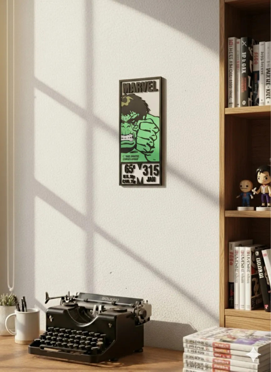 Hulk Marvel Corner Box - Comic Book Decoration - Free 3D Print Model ...