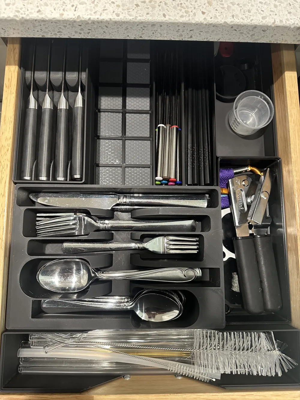 Gridfinity 2x6 (4) knife Block Stackable Remixed by smoothstone5 MakerWorld: Download Free 3D Models