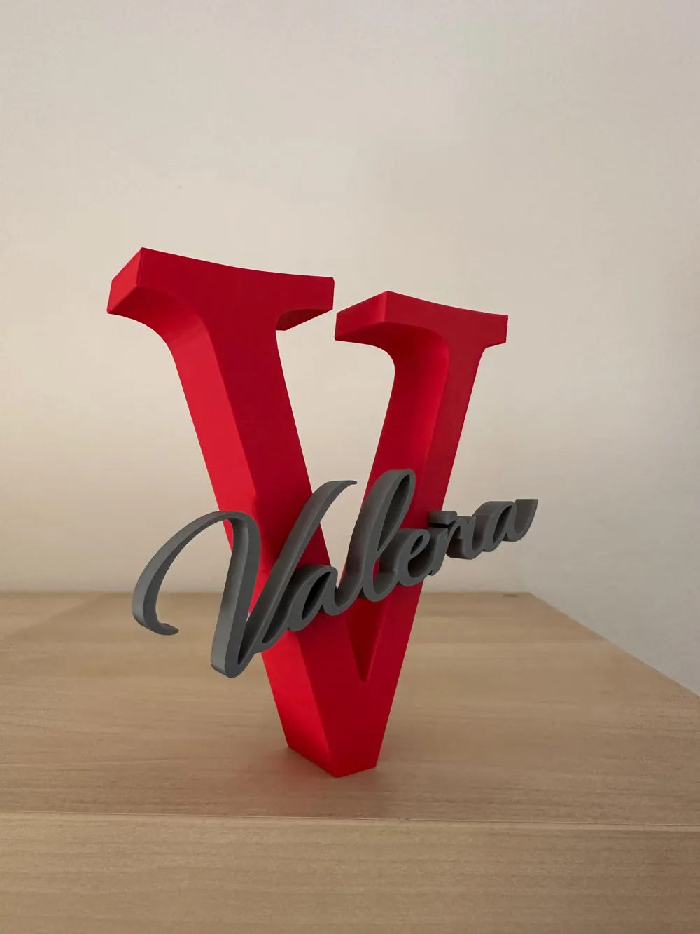 3D Letter V Name Sign – Valeria | Easy Print - Free 3D Print Model ...