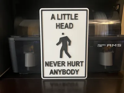 A Little Head Sign by MKCAMC - MakerWorld