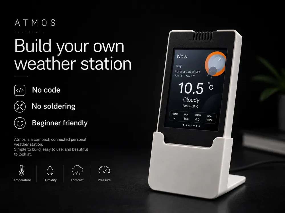 Build your own weather station - Atmos - CYD case - Free 3D Print Model ...