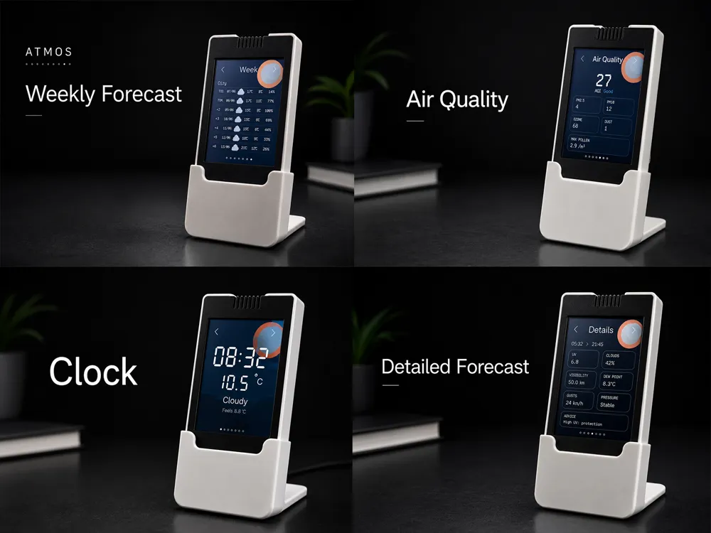 Build your own weather station - Atmos - CYD case - Free 3D Print Model ...