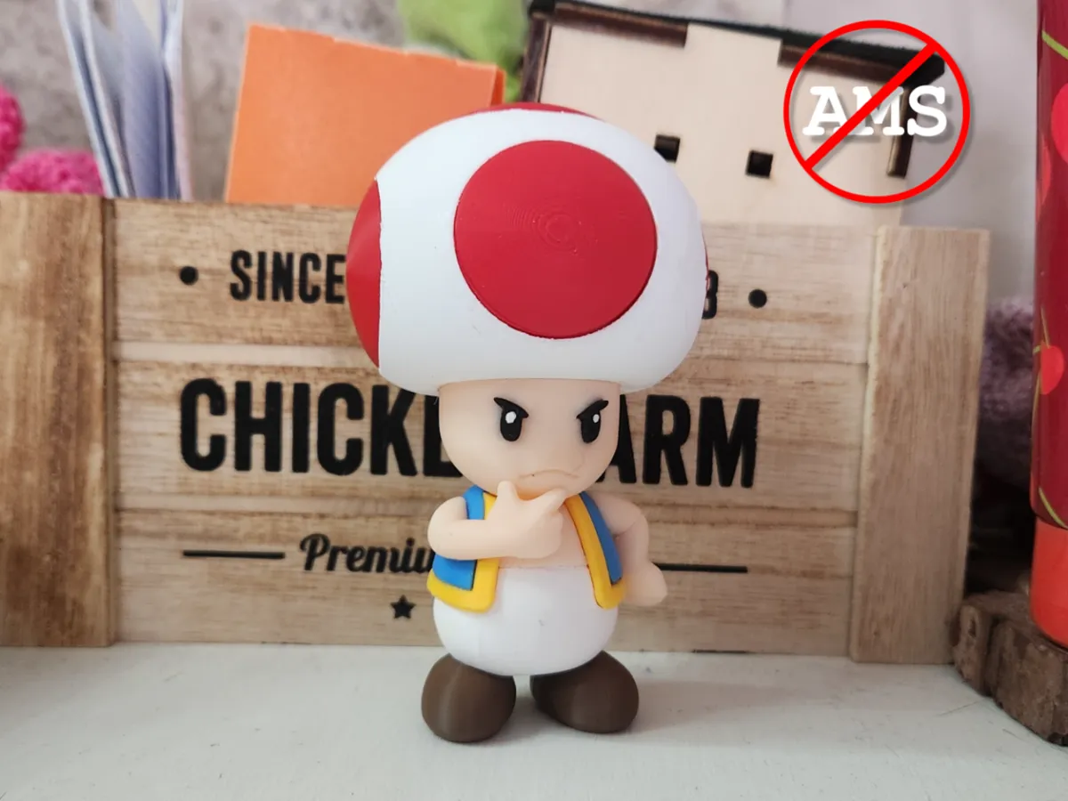 Toad "The Thinker" - Modular Without AMS - Free 3D Print Model - MakerWorld