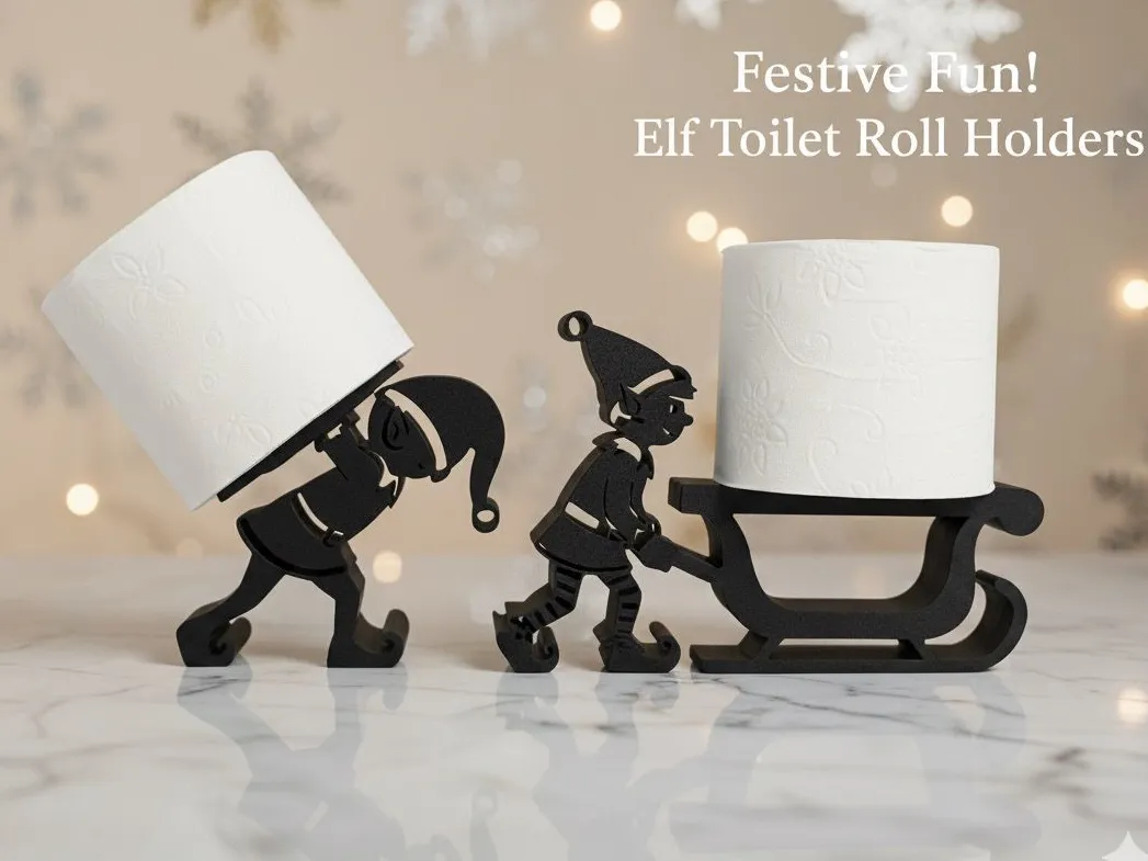 Christmas Elf Toilet Paper Holders - Free 3D Print Model - MakerWorld