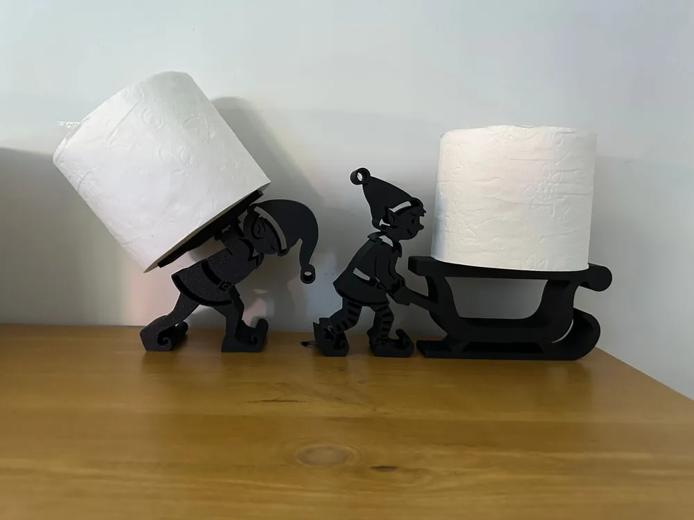 Christmas Elf Toilet Paper Holders - Free 3D Print Model - MakerWorld