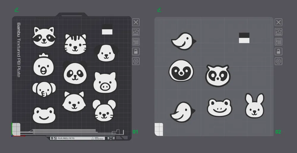 Animal coloring blanks - Free 3D Print Model - MakerWorld