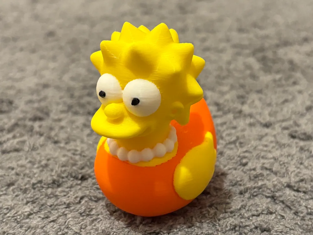Lisa Simpson X Rubber Duck - Free 3D Print Model - MakerWorld