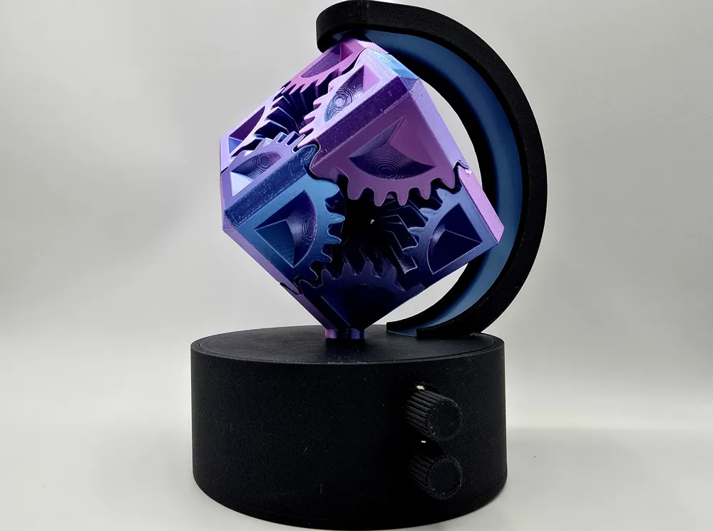Rotating Gear Lamp Display by FilliFuu MakerWorld: Download Free 3D Models