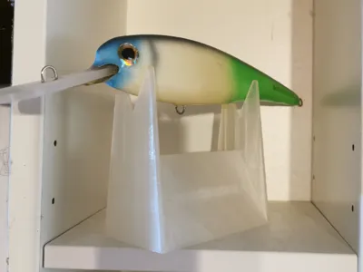 Baitstand Fishing Lure Stand - Print in Place - Free 3D Print Model ...