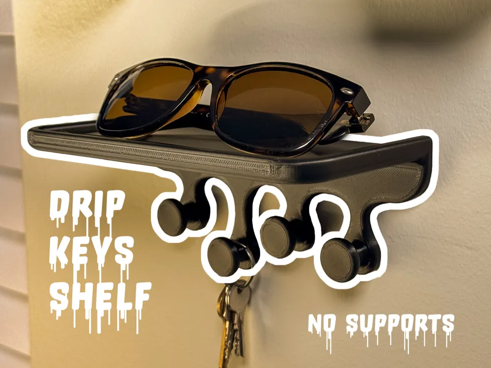 Drip Keys Shelf by ClockwerkCreations MakerWorld: Download Free 3D Models