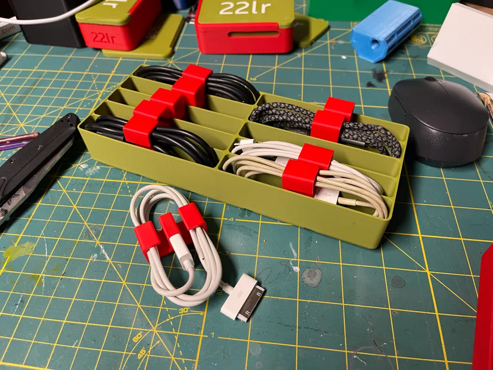 GridFinity Cable Organizer for 1m cables by UncleBumblefuk MakerWorld: Download Free 3D Models