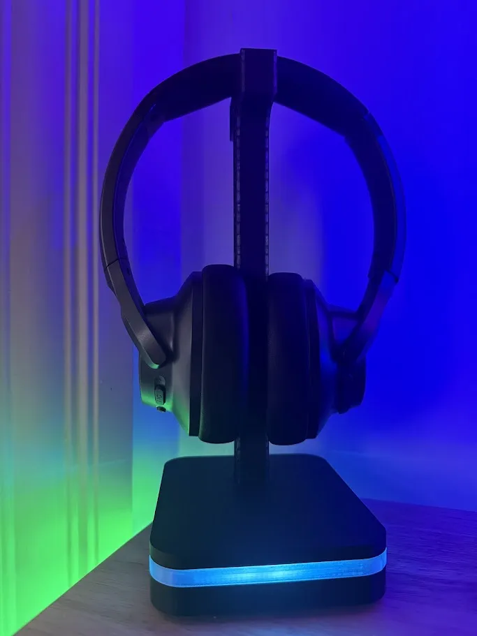 Modern Simple Headphone Stand with LED Base by ColinSmith978 MakerWorld ...