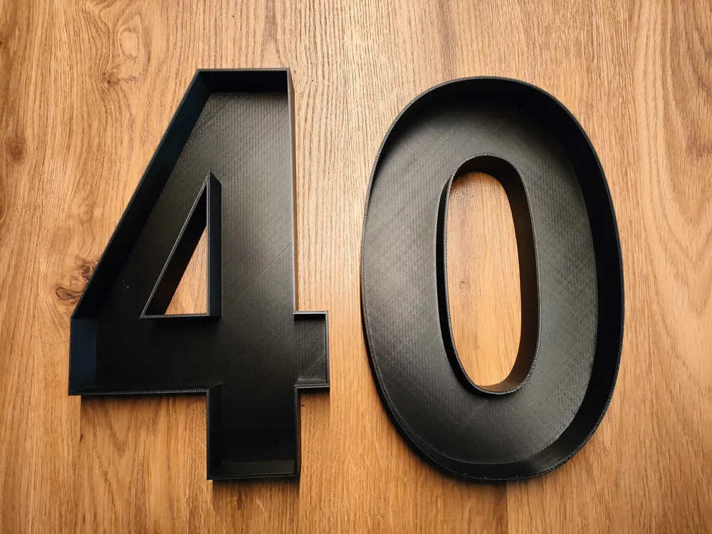 40th Birthday Number, Gift Idea - Free 3D Print Model - MakerWorld