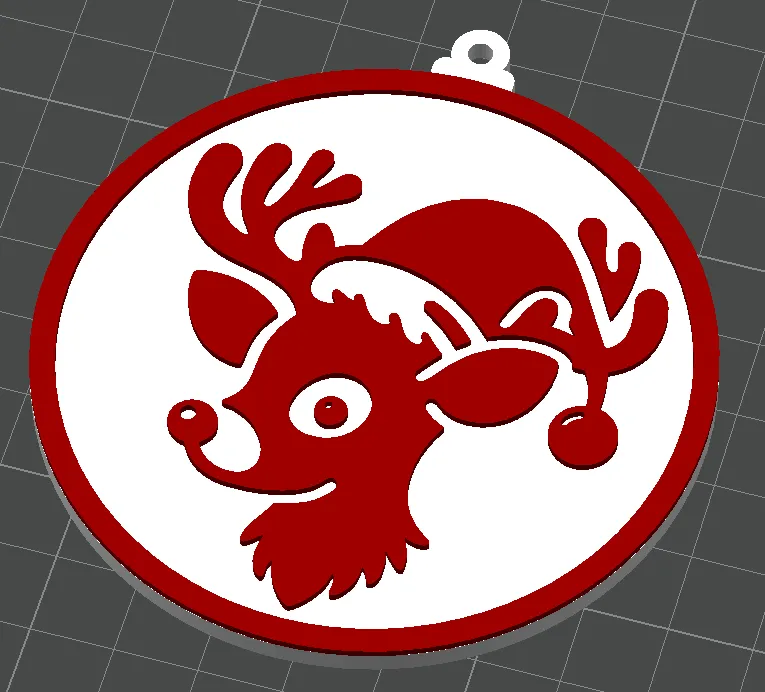 Christmas Reindeer Ornament by trigger737 - MakerWorld