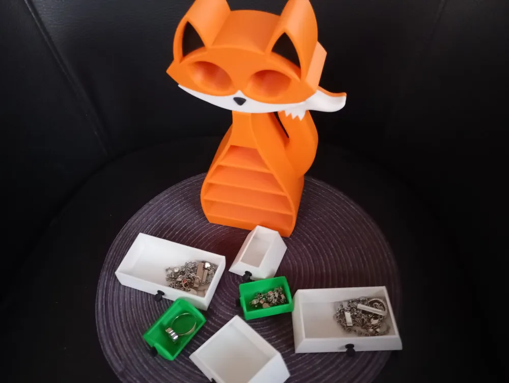 fox drawer jewelry box - Free 3D Print Model - MakerWorld