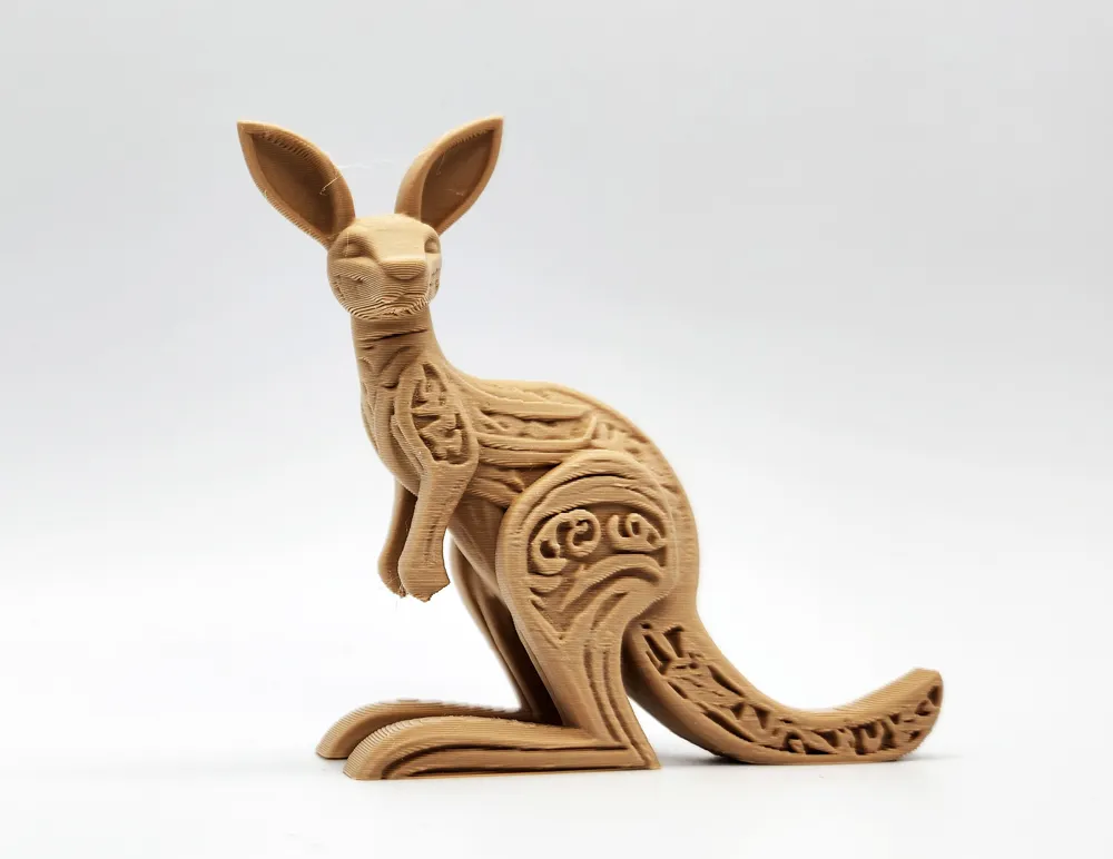 Wood-Carved Kangaroo by Triple G Workshop MakerWorld: Download Free 3D Models