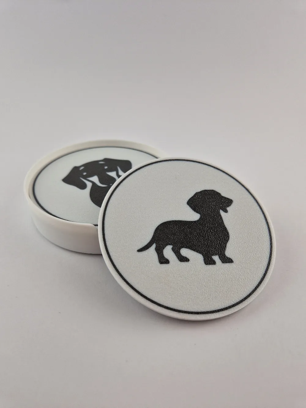 Dachshund Coaster Set Free 3d Print Model Makerworld