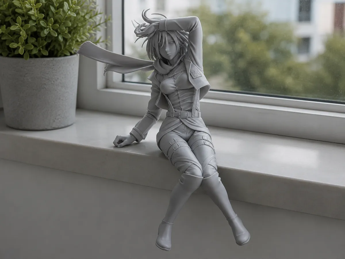 Mikasa Ackerman Figure | Attack on Titan |Sitting - Free 3D Print Model ...
