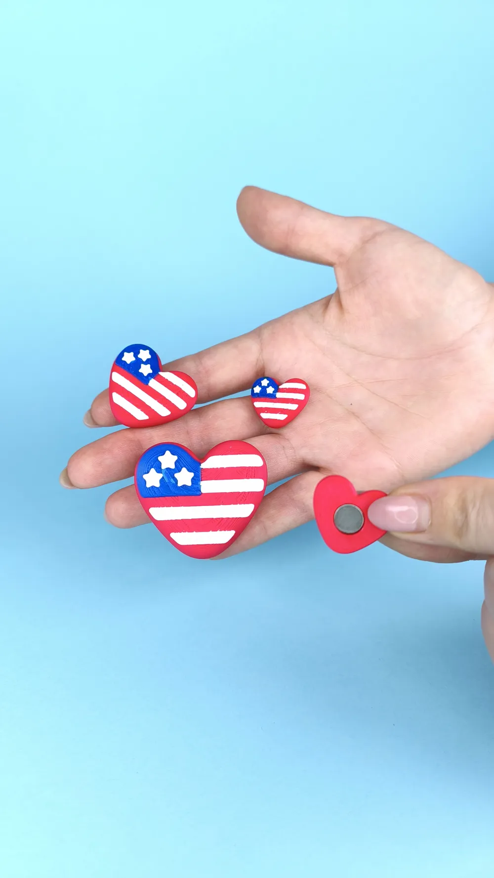 Uncle Sam Heart Magnets – 4th of July Edition by Valeria Momo & Mattia ...