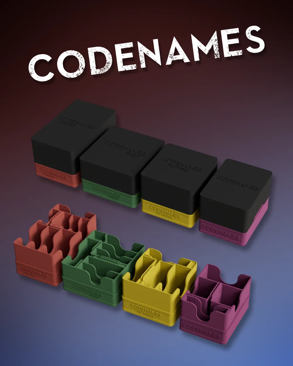 Codenames - Travel Box (All Editions) - Free 3D Print Model - MakerWorld