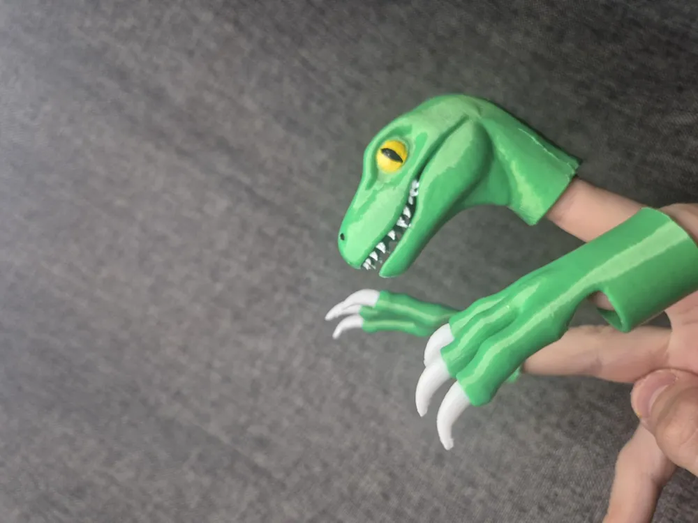Dino Finger Puppet - Free 3D Print Model - MakerWorld