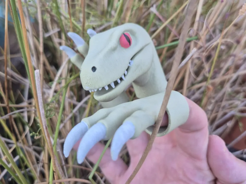 Dino Finger Puppet - Free 3D Print Model - MakerWorld