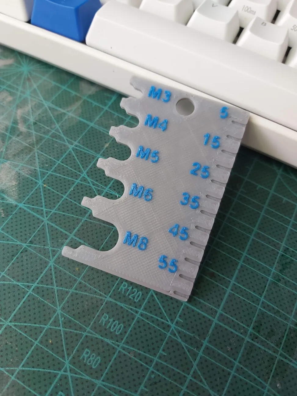 Screw and Nut Measurement Gauge Card (Metric) by marcusmxk - MakerWorld