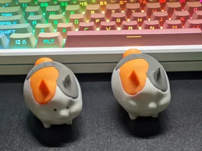 [FF14]Final Fantasy XIV Fat Cat Minion by 桃雾 - MakerWorld