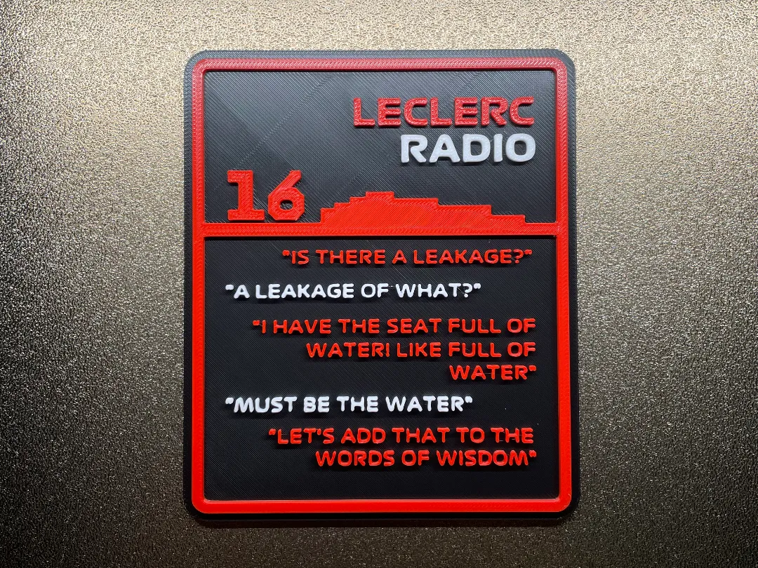 Must be the water! Leclerc Melbourne 2025 Radio - Free 3D Print Model ...
