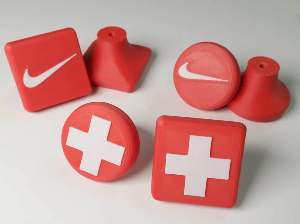 Boutons de porte de placard ronds et carrés avec logo SVG - Modèle d ...