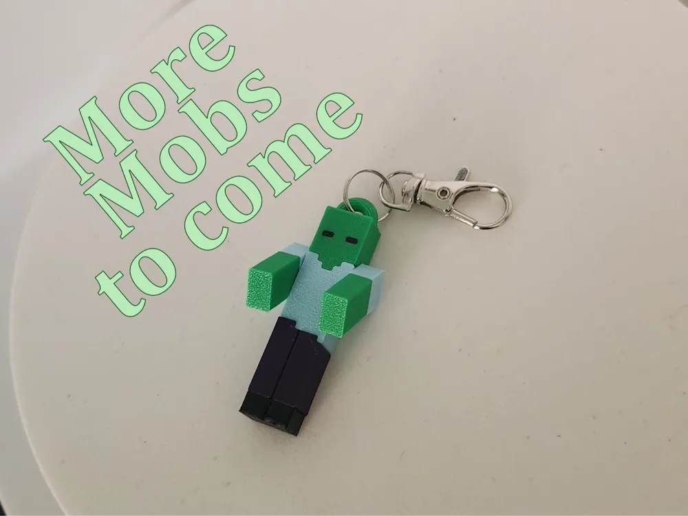 Minecraft Zombie Keychain by WT 3d Print Designs MakerWorld: Download ...